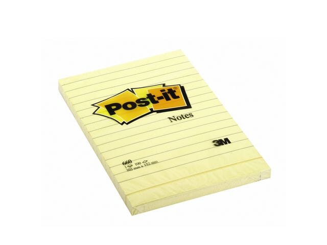 POST-IT NOTATBL 660 M/LINJER 102X152MM - Blekkhuset.no